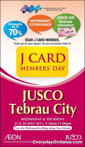 Selected Promotion To You !: Aeon Jusco @ J Card Jusco Tebrau City 2011